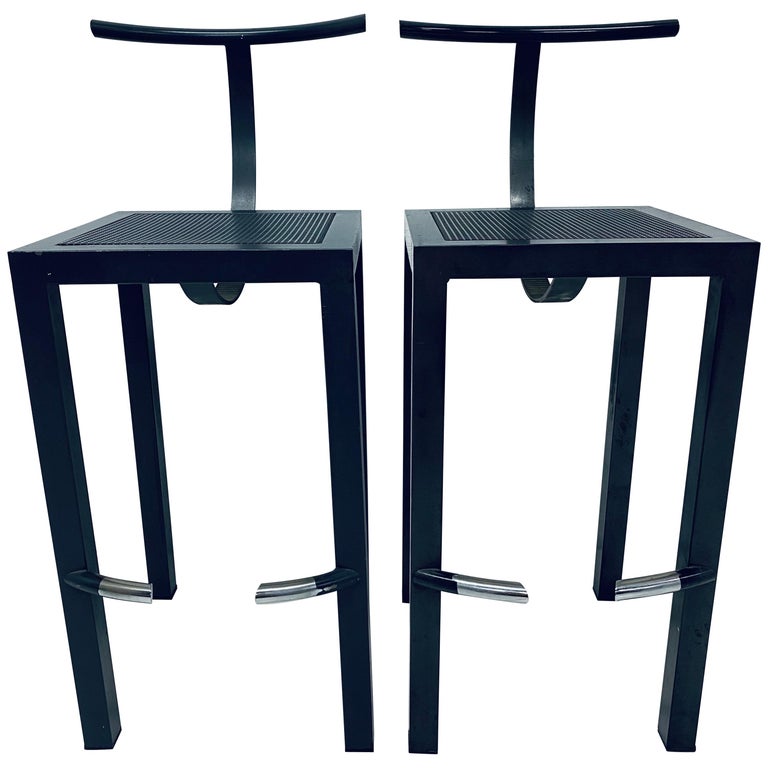 Philippe Starck Postmodern "Sarapis" Bar Stools for Driade - a Pair at ...