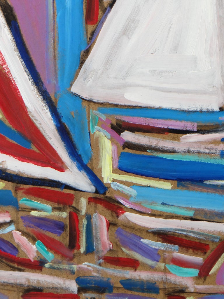 Philippe Visson - Philippe VISSON (1942-2008), Painting "Poussée de ...