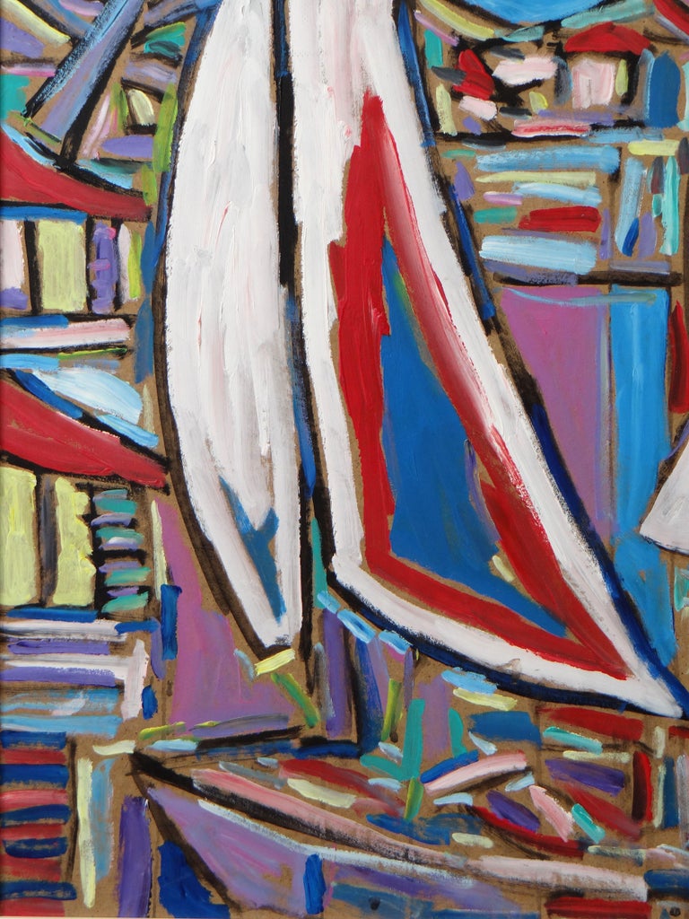 Philippe Visson - Philippe VISSON (1942-2008), Painting "Poussée de ...