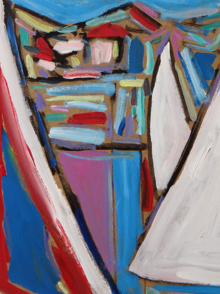 Philippe Visson - Philippe VISSON (1942-2008), Painting "Poussée de ...