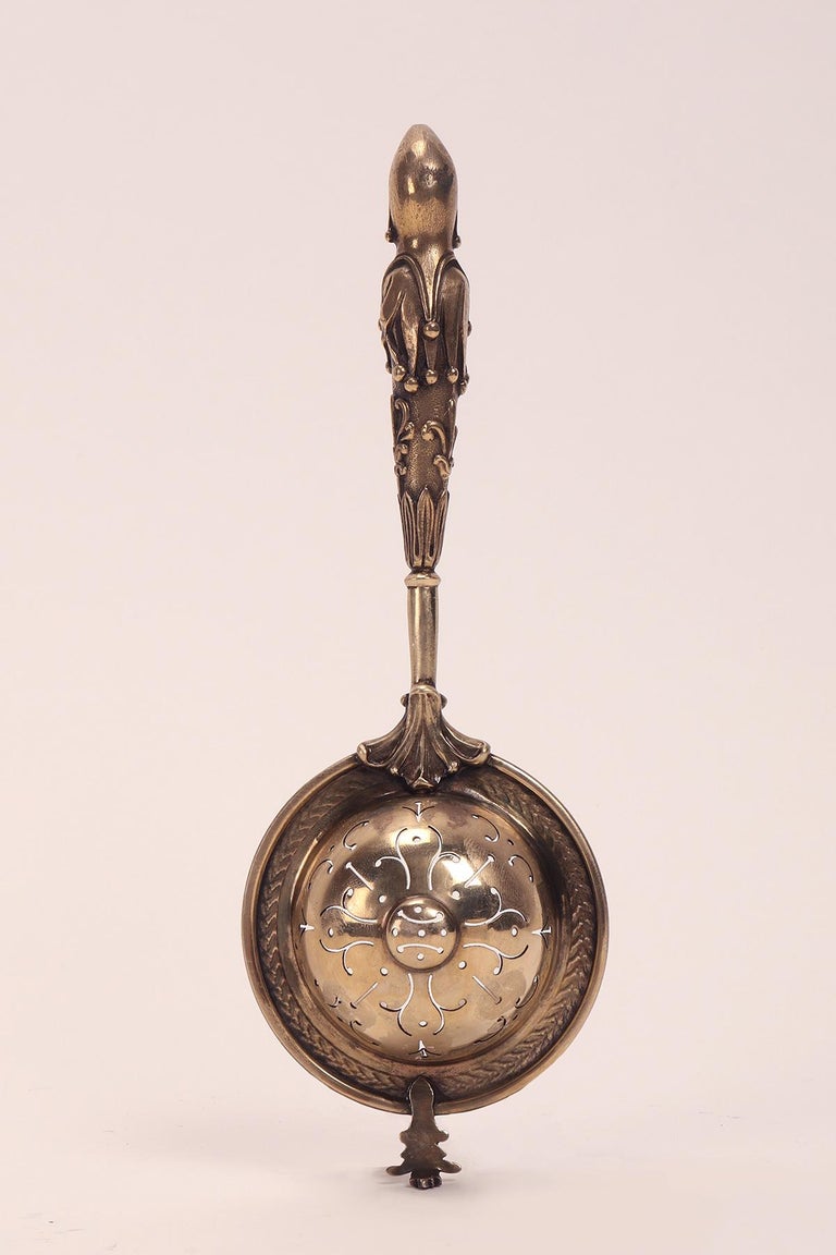 Philippe Wolfers Silver Guilt Tea Strainer, Belgium, 1900 For Sale at ...