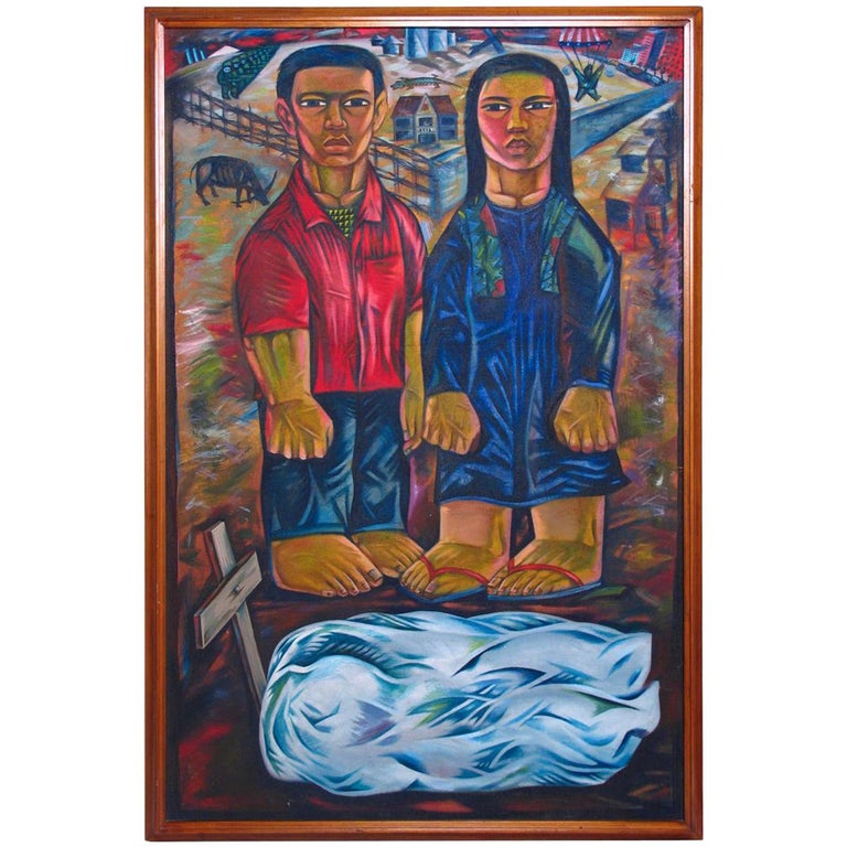 Philippine Oil Painting on Canvas by Nunelucio Alvarado, 1984 For Sale ...