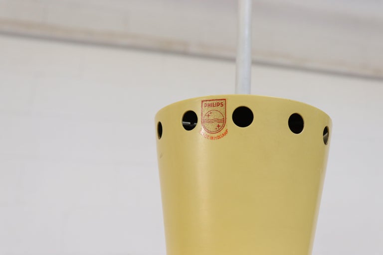 Philips Ceiling Pendant in Pale Yellow with Acrylic Diffuser at 1stDibs