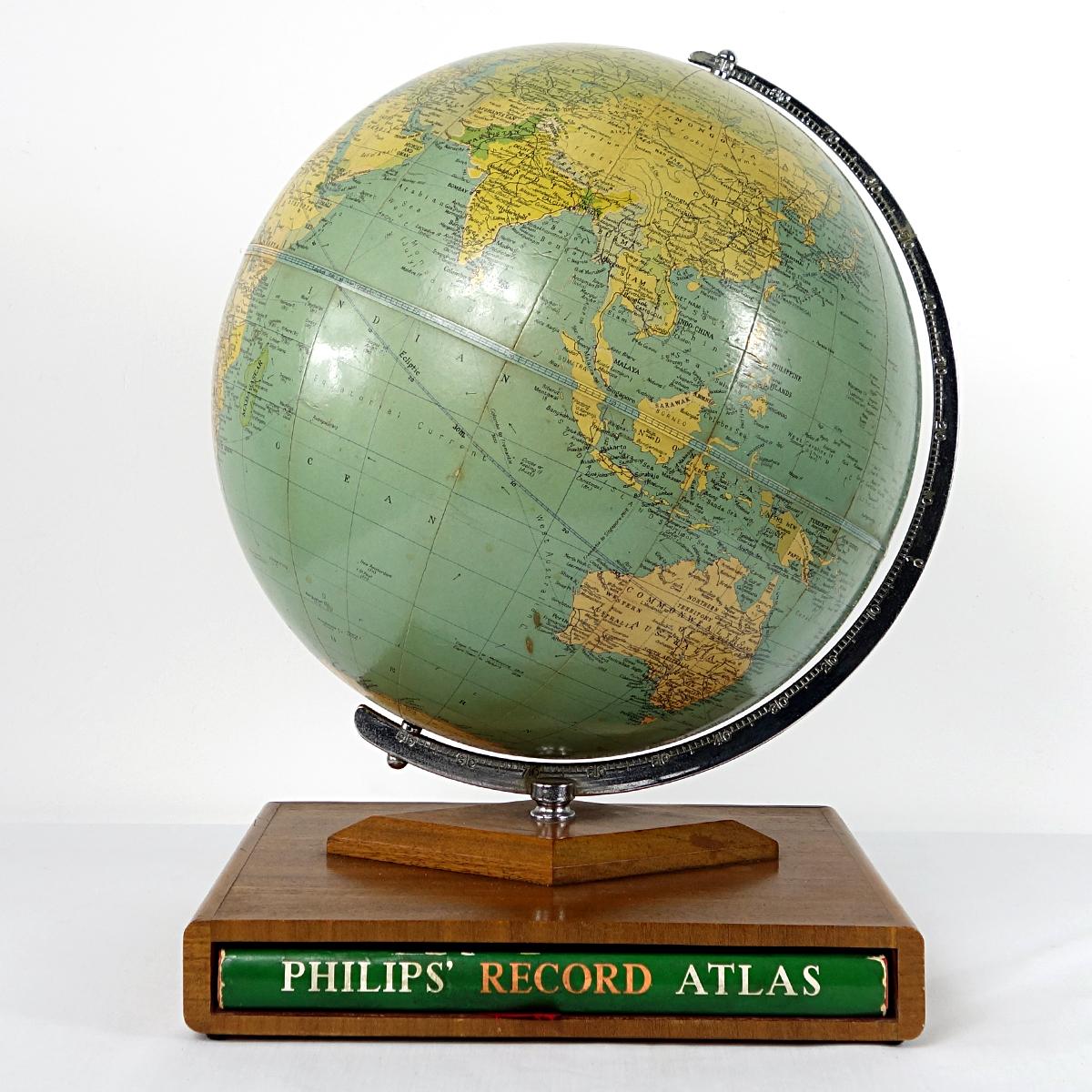 Philips' Challenge Globe on Mahogany Stand with Original Philips ...
