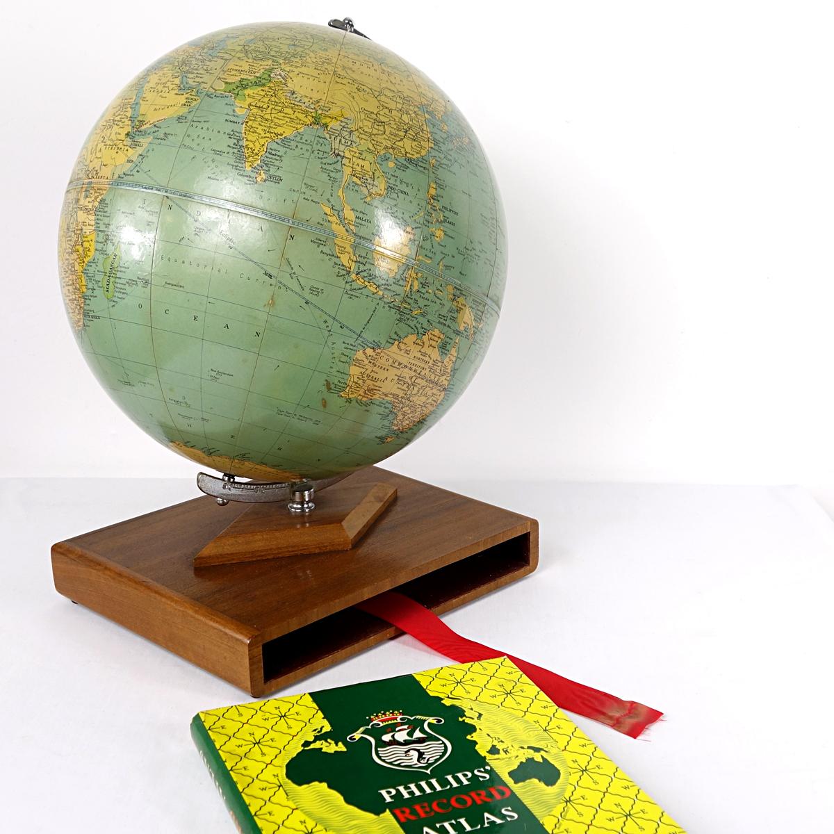 Philips' Challenge Globe on Mahogany Stand with Original Philips ...
