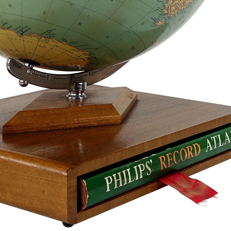 Philips' Challenge Globe on Mahogany Stand with Original Philips ...
