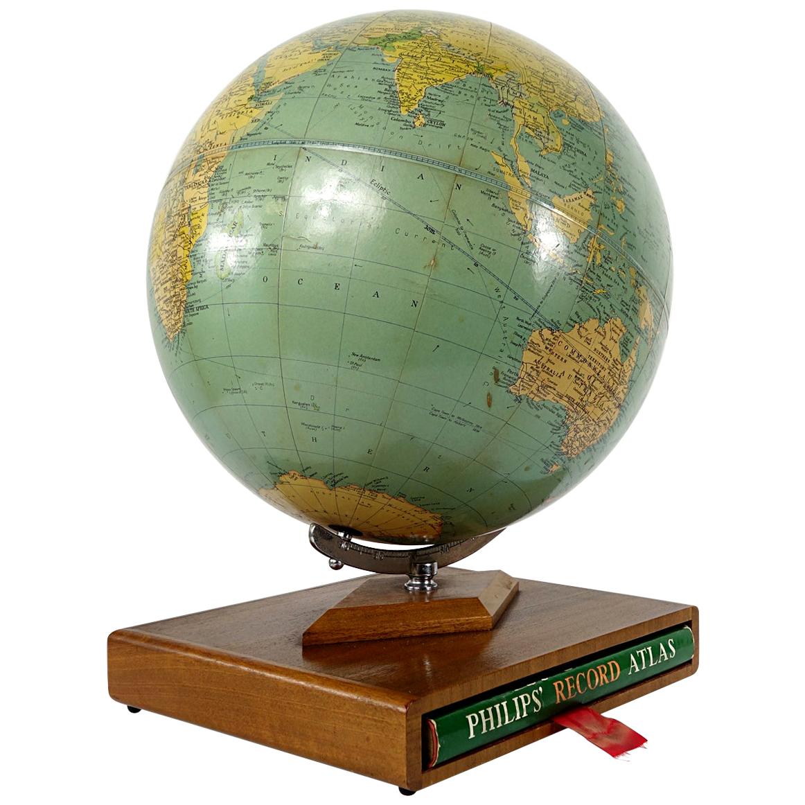 Philips' Challenge Globe on Mahogany Stand with Original Philips ...