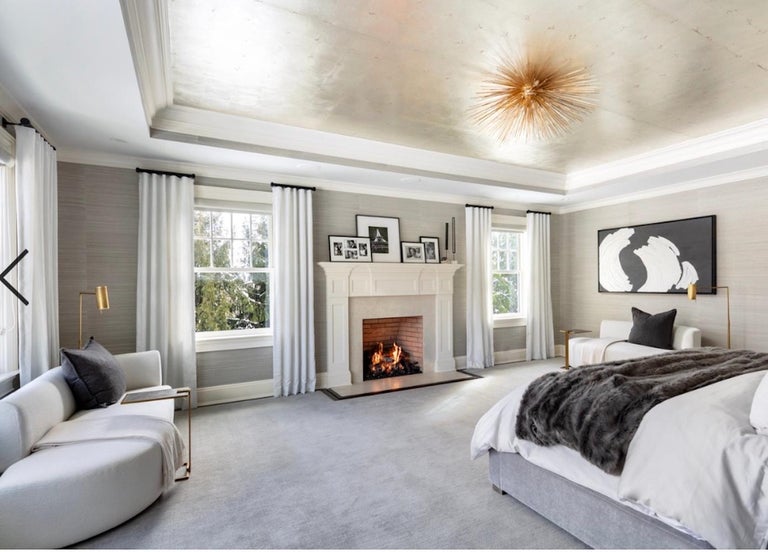 Phillip Jeffries Champagne Wash Pewter Leaf Wallpaper, Silver Metal ...