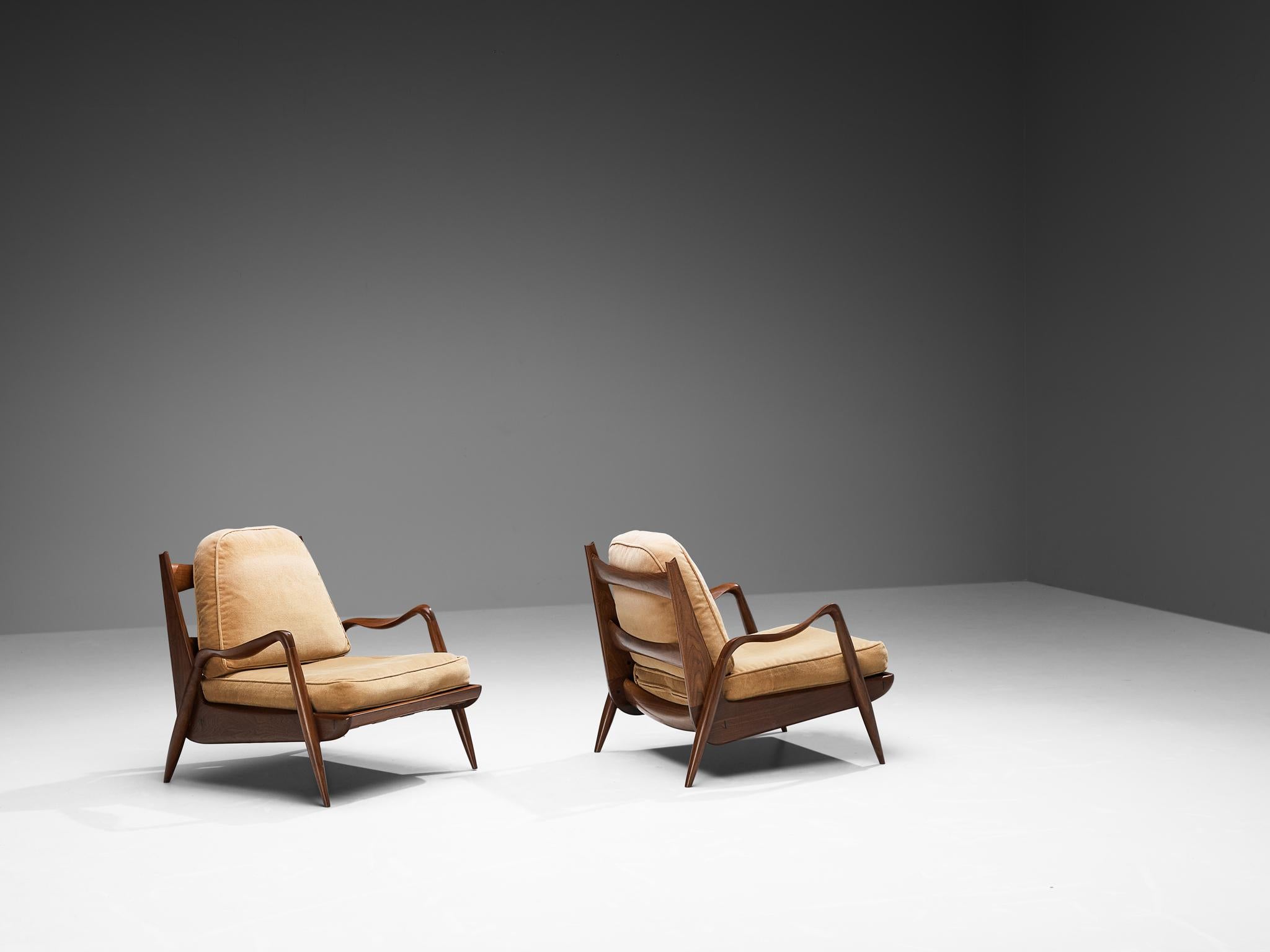 Phillip Lloyd Powell Pair of 'New Hope' Lounge Chairs in American ...