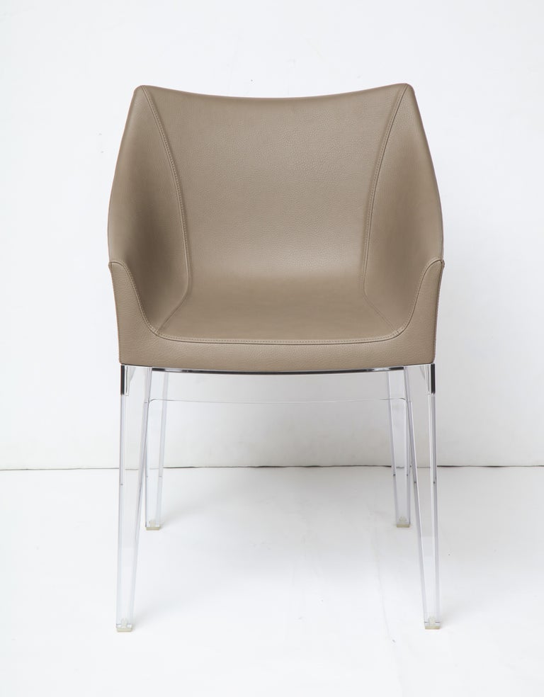 Phillipe Stark Mademoiselle Upholstered Faux Leather Chairs at 1stDibs