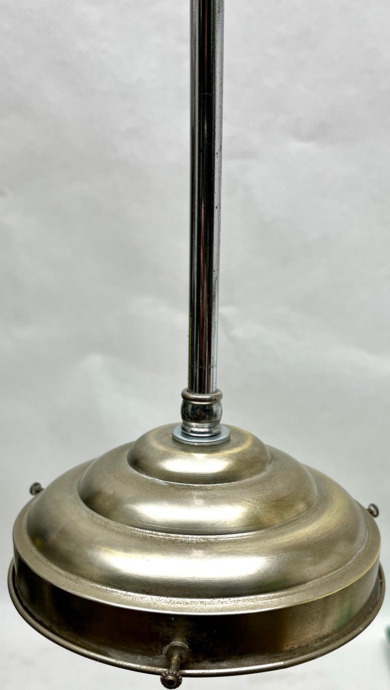 Phillips Pendant Stem Lamp with a Globular Opaline Shade, 1930s ...