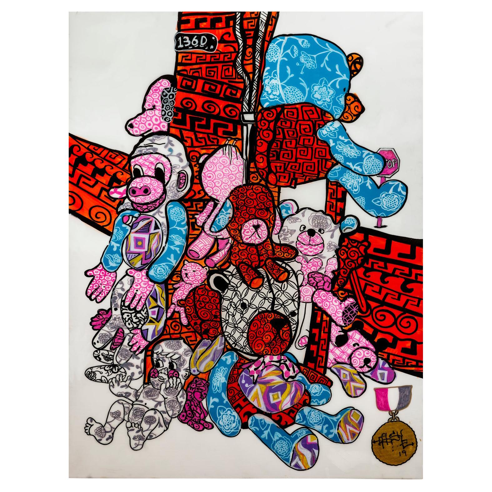 Intrusive Formation Sculptural Wall Hanging in Bronze by Gregory Nangle ...