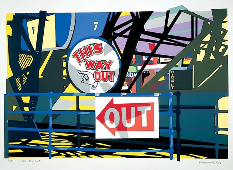 Philomena Marano - This Way Out, colorful graphic amusement park with ...