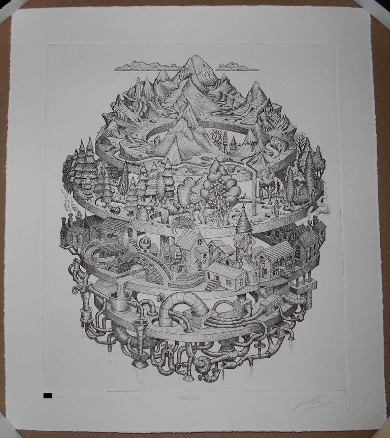 Phlegm - Phlegm Tributary Signed and Embossed Copper Plate Etching For ...