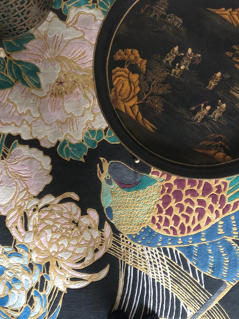 Phoenix Hand Knotted Wool and Silk Rug by Wendy Morrison For Sale at ...