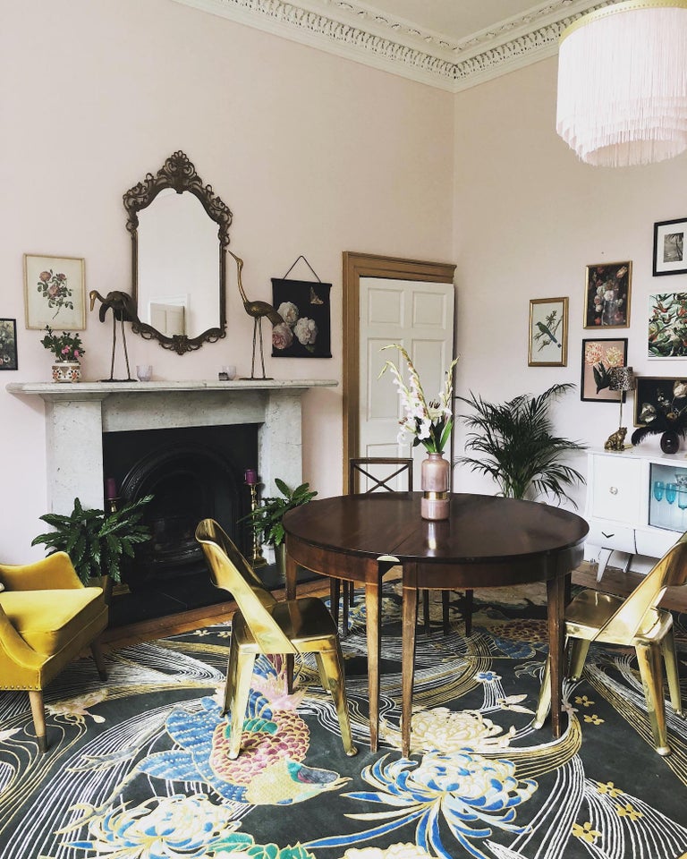 Phoenix Hand Knotted Wool and Silk Rug by Wendy Morrison For Sale at ...