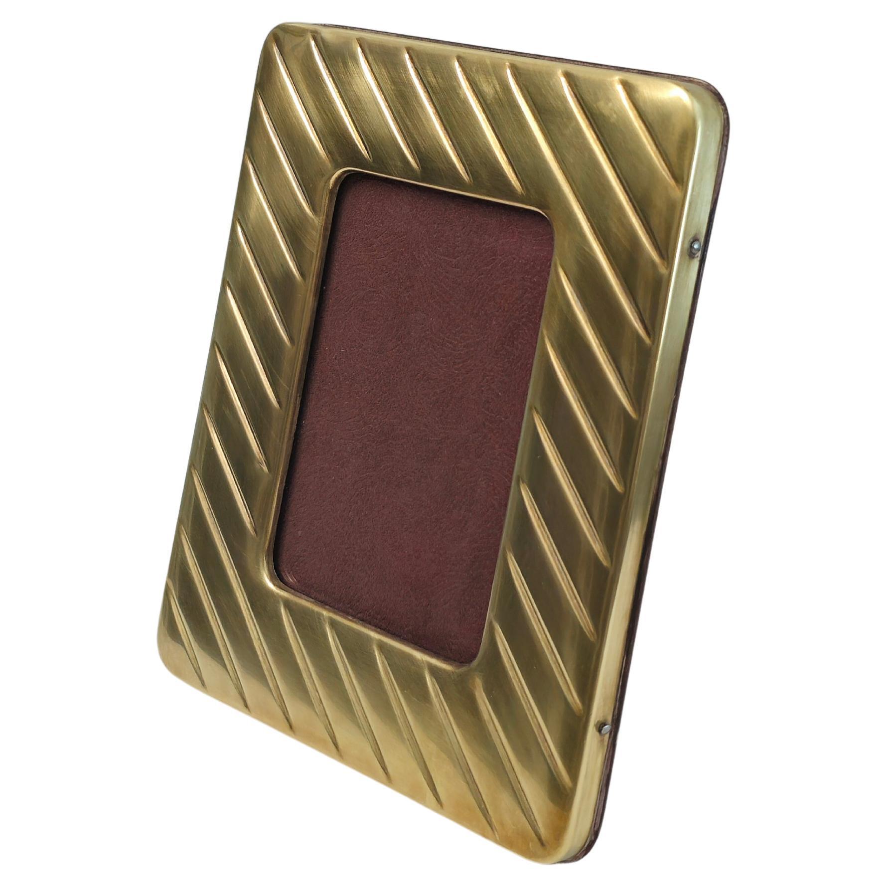 Mid Century Modern Curved Leather Photo Frame Design Italy 1970s For ...