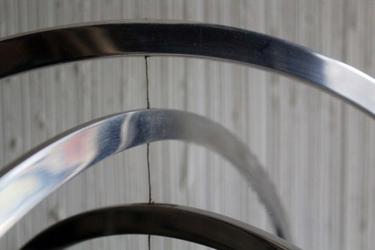 Phyllis Mark Kinetic Modern Steel Metal Floor Sculpture with Pedestal ...