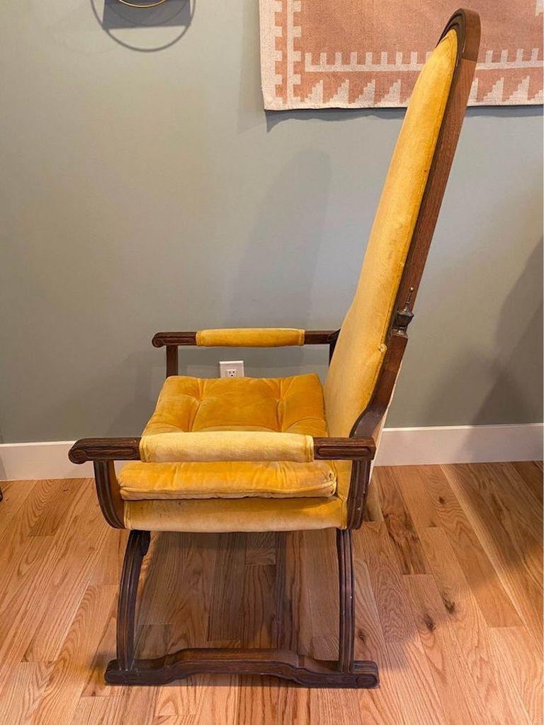 Phyllis Morris Hollywood Regency Ingenue Throne Chairs Pair Yellow ...