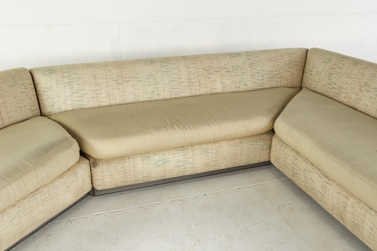 Phyllis Morris Mid-Century Illuminated Lucite Base Sectional Sofa For ...