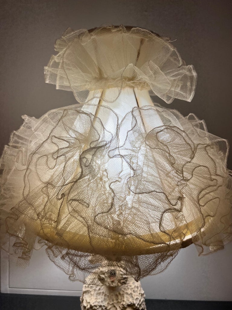 Phyllis Morris Original Poodle Table Lamp, Signed, Blue, 1952 Hollywood ...