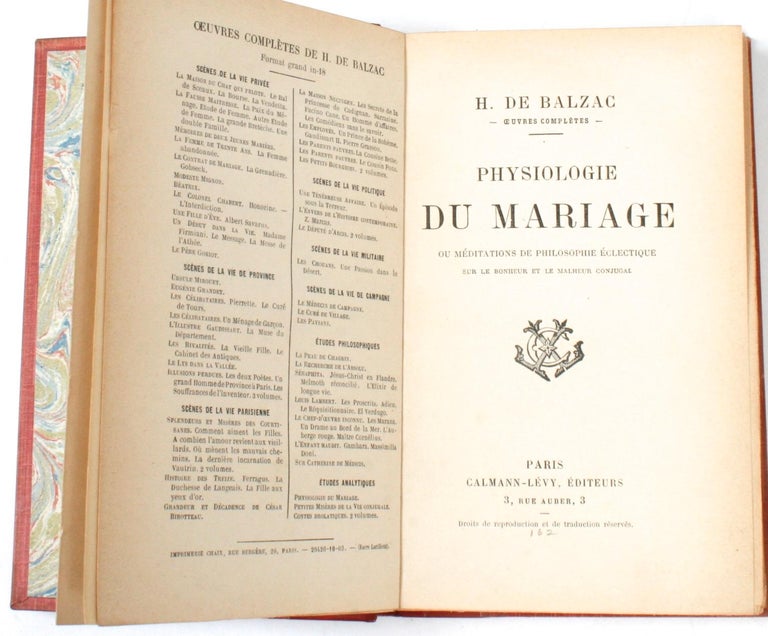 Physiologie du Mariage by Honoré de Balzac For Sale at 1stDibs