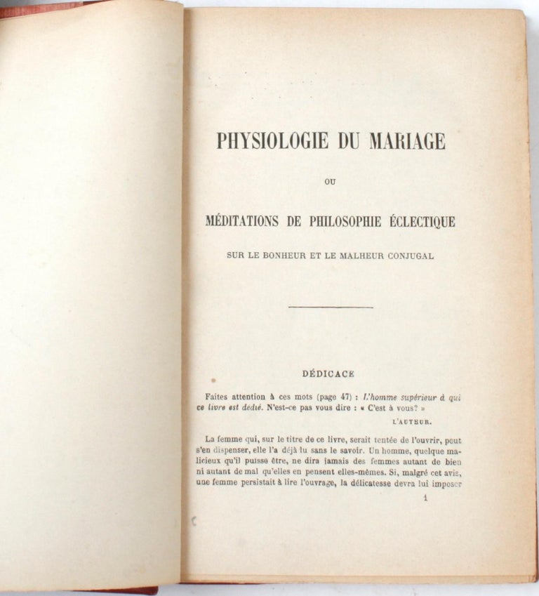 Physiologie du Mariage by Honoré de Balzac For Sale at 1stDibs