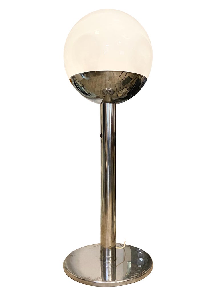 Pia Guidetti Crippa for Luci Glass and Chrome Italian Mod.P428 Floor ...