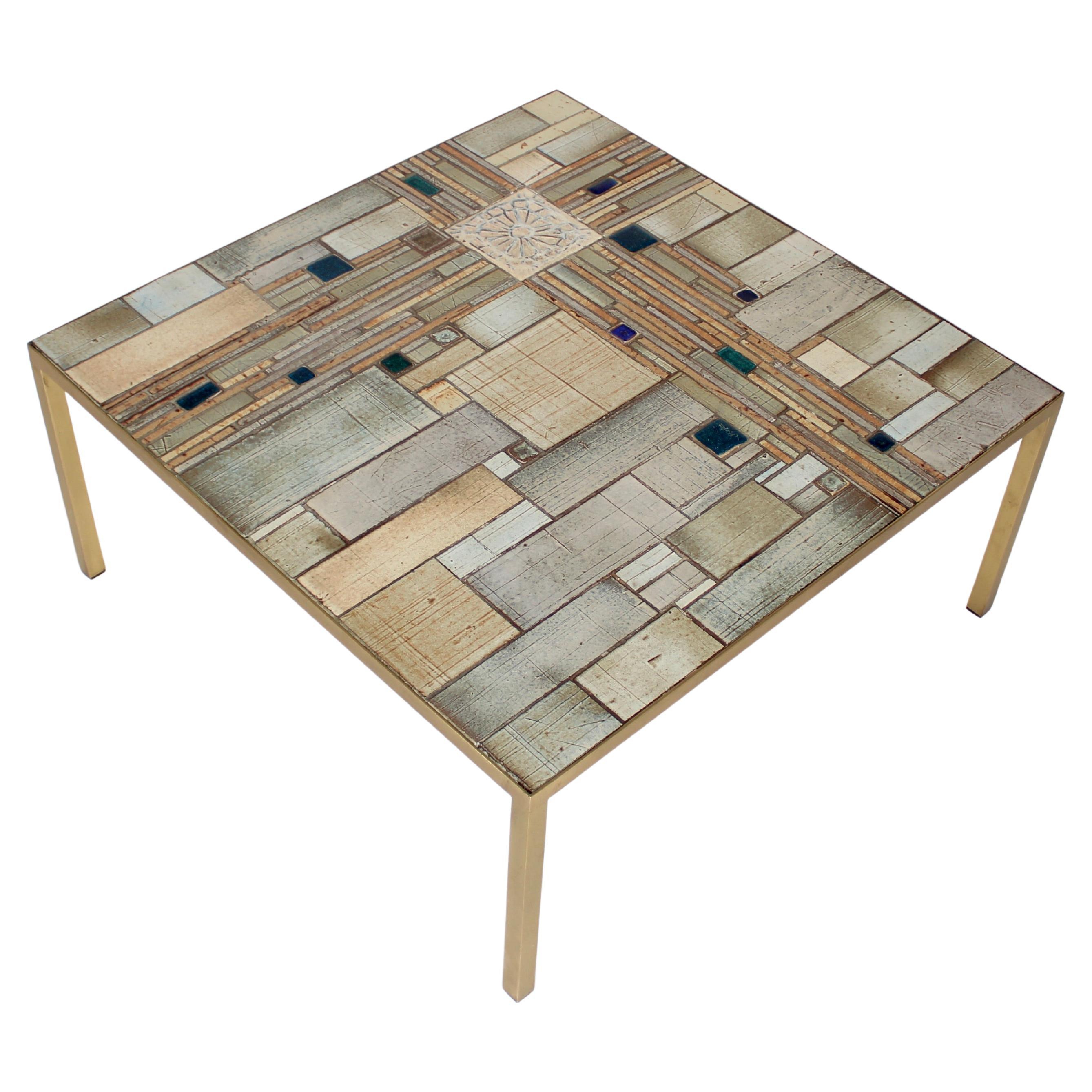 Pia Manu One-of-a-kind Ceramic Tile Coffee Table at 1stDibs