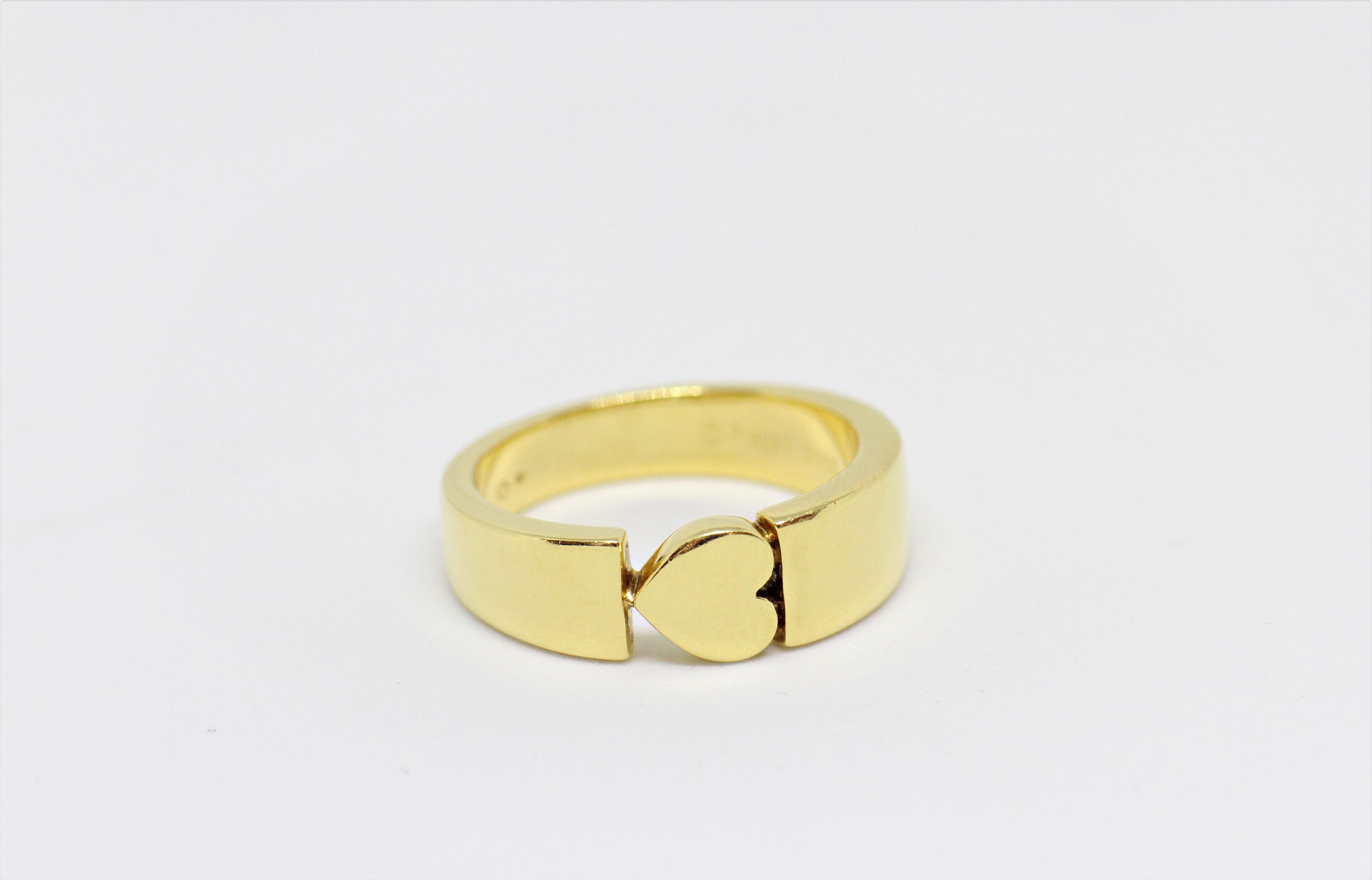 Piaget 18 Carat Yellow Gold Heart Ring at 1stDibs
