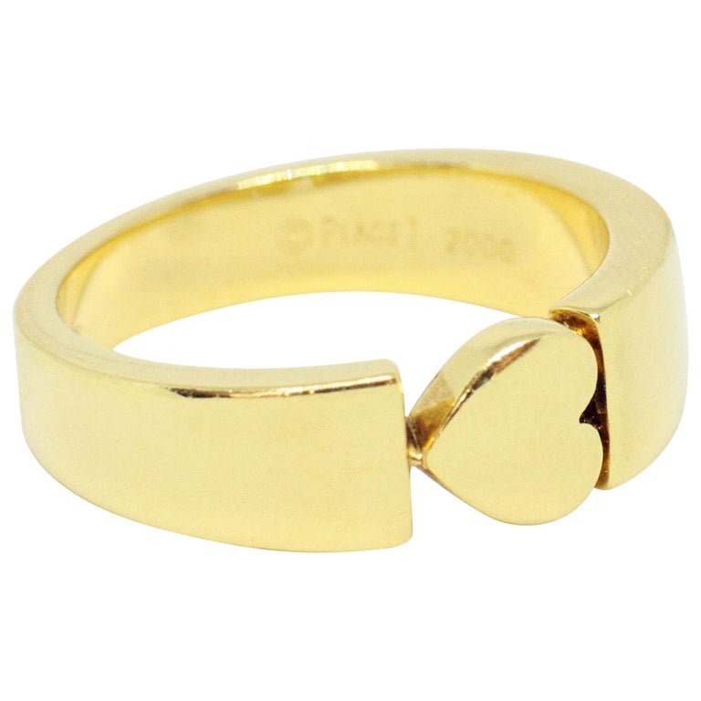 Piaget 18 Carat Yellow Gold Heart Ring at 1stDibs