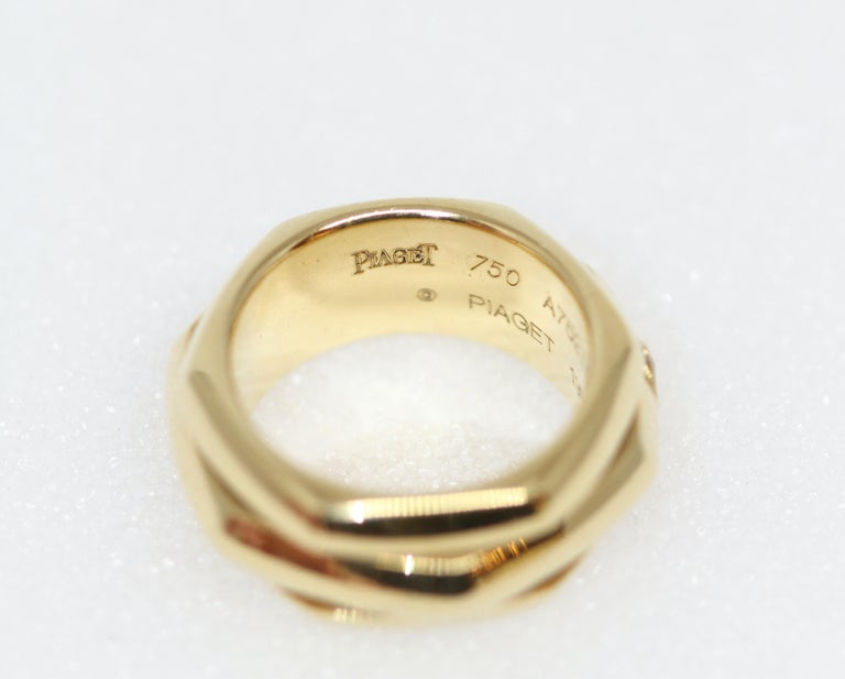 Piaget 18 Karat Yellow Gold and Ruby Possession Ring For Sale at 1stDibs