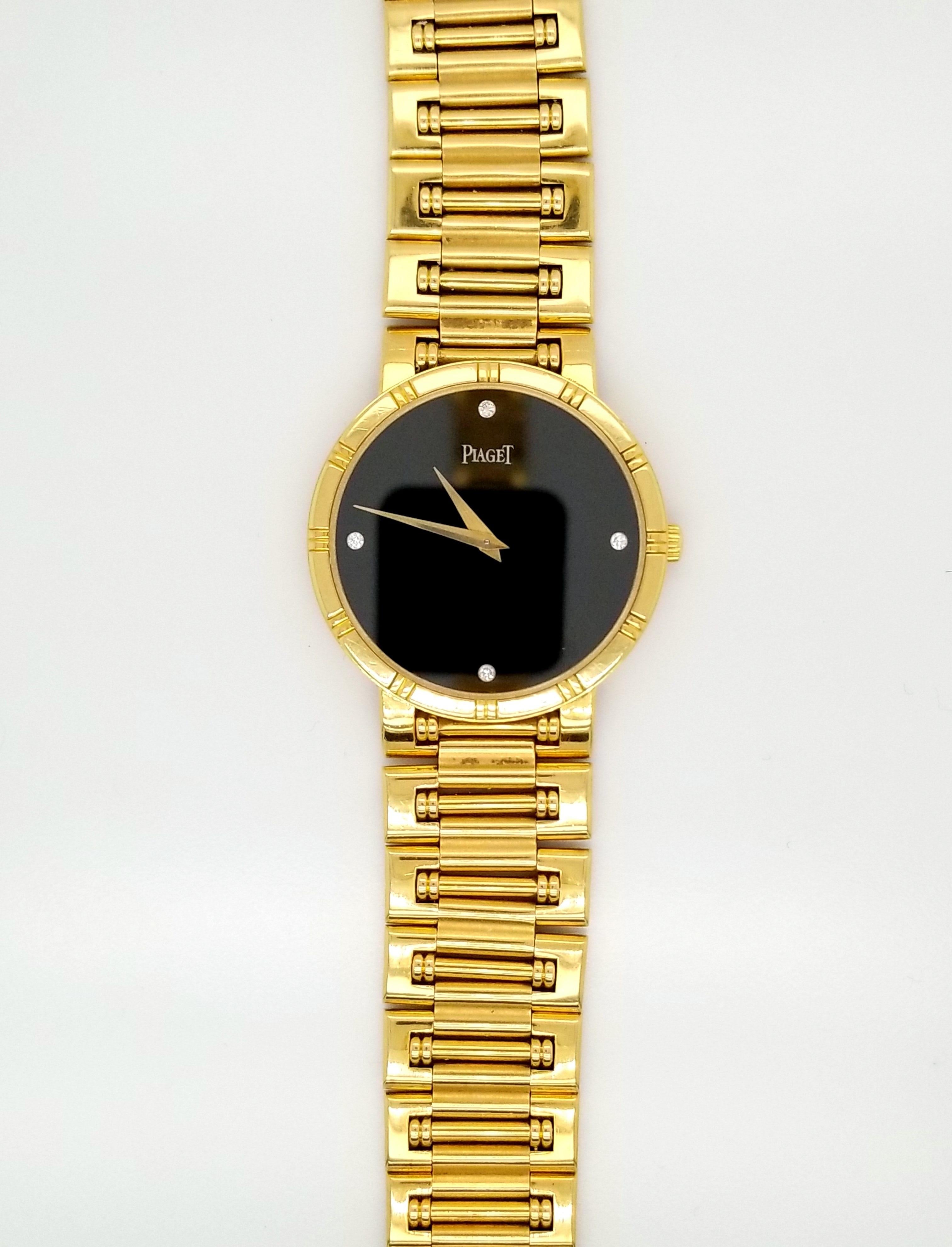 Piaget 18 Karat Yellow Gold Diamond Dancer Women's Wristwatch For Sale ...