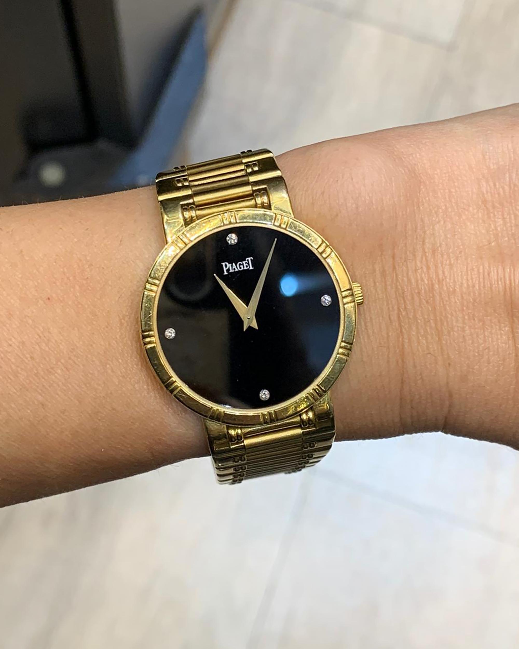 Piaget 18 Karat Yellow Gold Diamond Dancer Women's Wristwatch For Sale ...