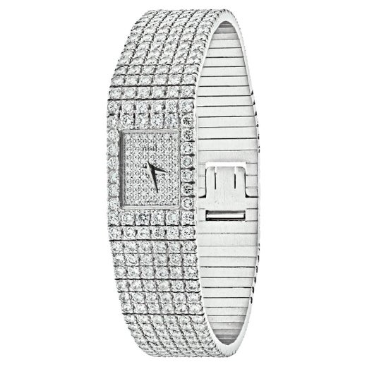 Piaget Stepped Case 18k Solid Gold Watch circa 1980’s For Sale at ...