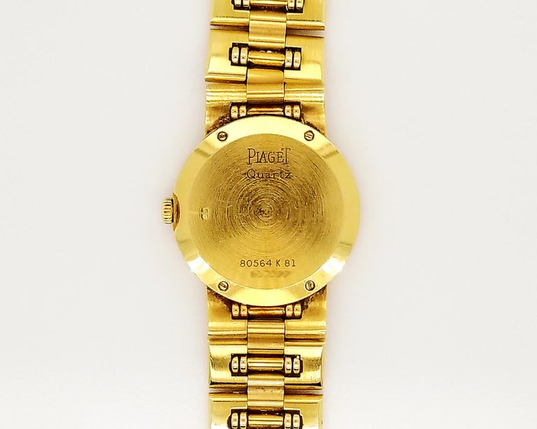 Piaget 18 Karat Yellow Gold Diamond Dancer Women's Wristwatch For Sale ...