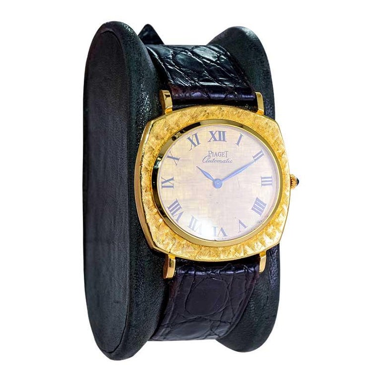 Piaget 18Kt. Solid Gold Automatic Micro Rotor and Original Strap and ...