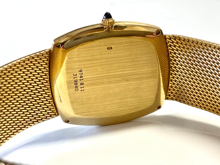 Piaget 9741 Vintage 18k Mens Watch with Champagne Bracelet For Sale at ...