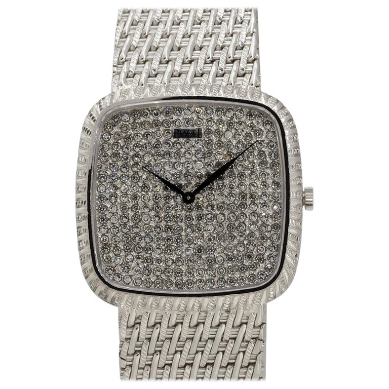 Piaget 9771P31 18k White Gold Diamond Dial Ladies Watch at 1stDibs