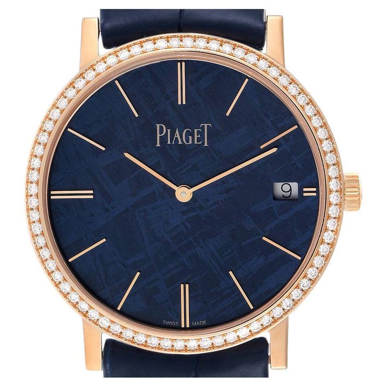 Piaget Altiplano 18K Rose Gold Ultra-Thin Diamond Mens Watch GOA44052 ...