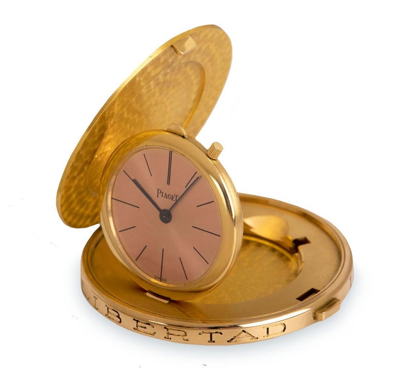 Piaget Centenario 50 Pesos Coin Watch Gents 18 Karat Yellow Gold Rose ...
