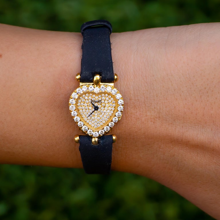Piaget Classique Heart Watch Factory Set Diamonds at 1stDibs
