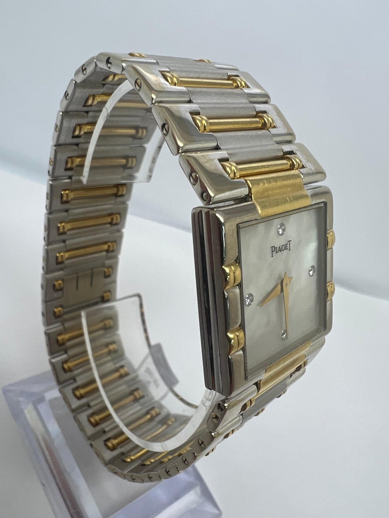 Piaget Dancer 18k White and Yellow Gold MOP Diamond Watch For Sale at ...