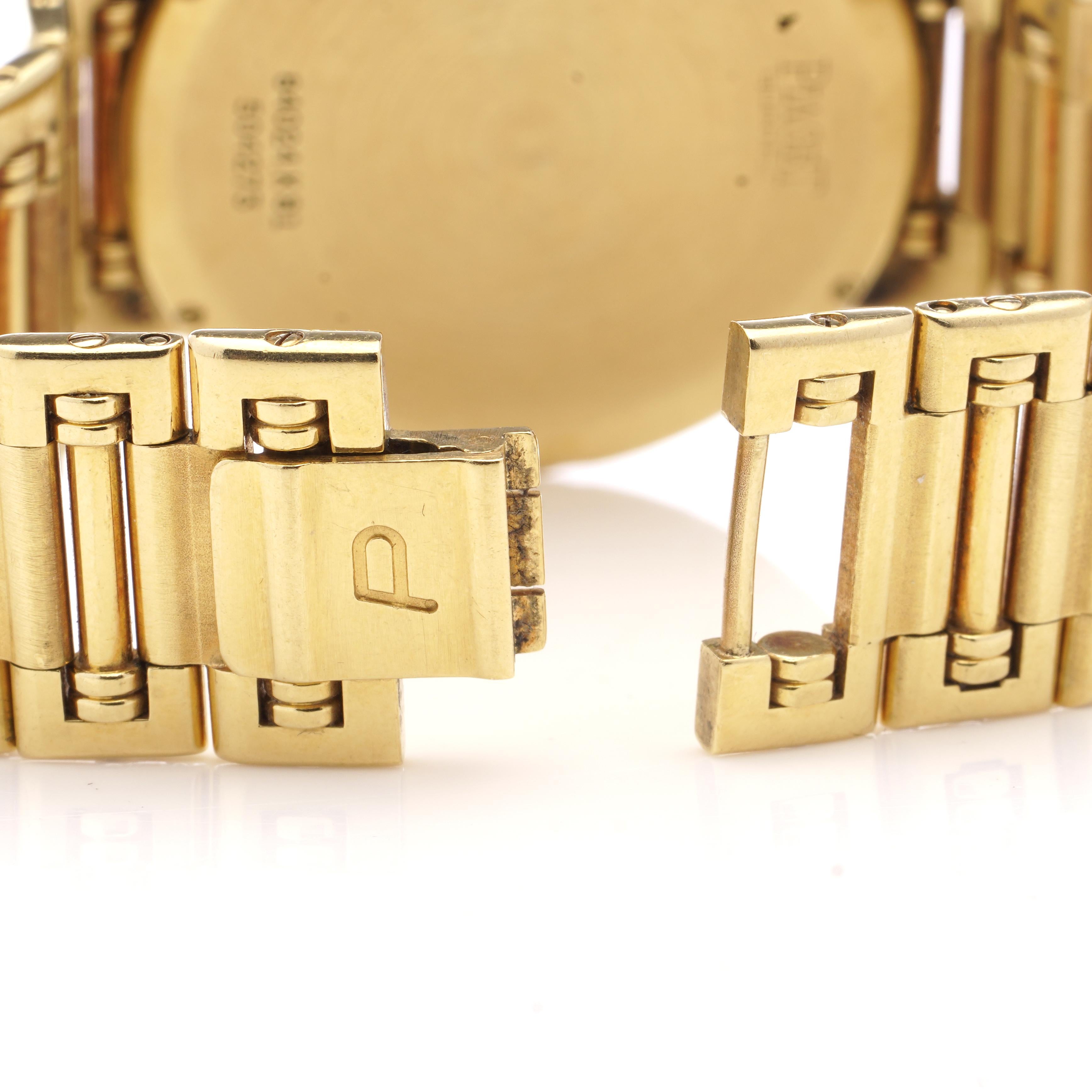 Piaget Dancer Ladies 18 Karat Yellow Gold Wristwatch with Diamonds, Ref ...