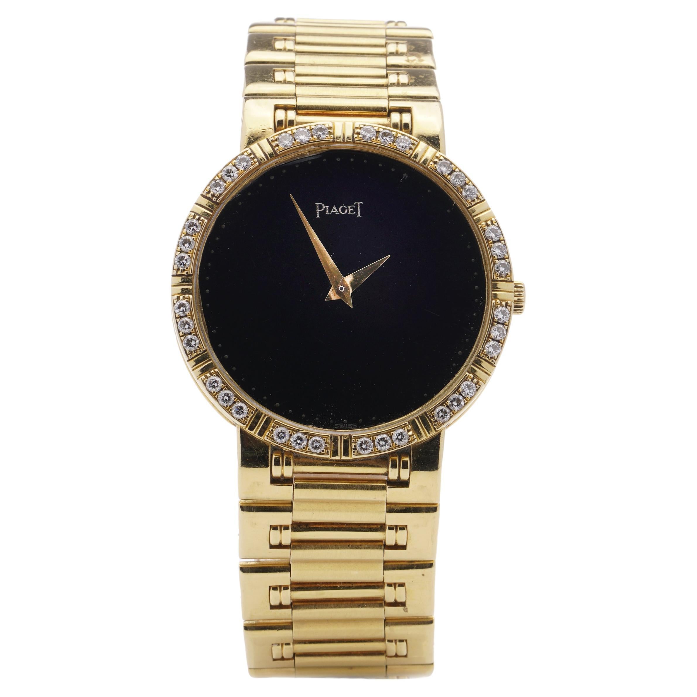Piaget Dancer Ladies 18 Karat Yellow Gold Wristwatch with Diamonds, Ref ...