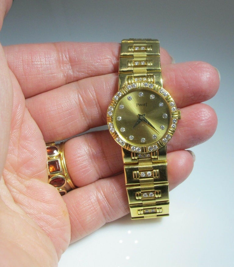 Piaget Dancer Women's 18K Yellow Gold& Diamond Watch For Sale at 1stDibs