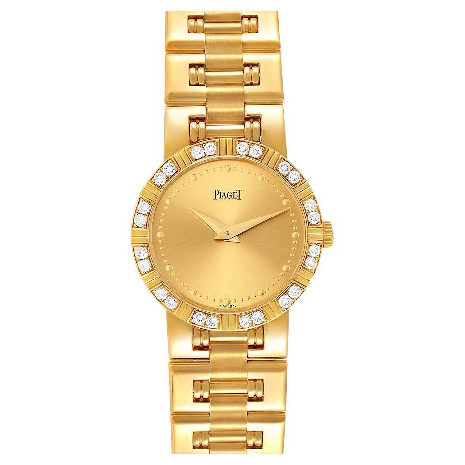 Piaget Ladies Gold Diamond and Stone Dial Quartz Wristwatch at 1stDibs ...