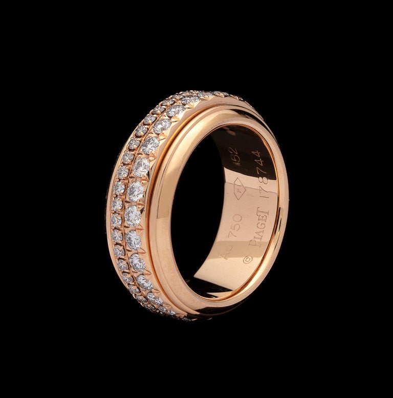 Piaget Diamond and 18 Karat Rose Gold Possession Eternity Ring at 1stDibs