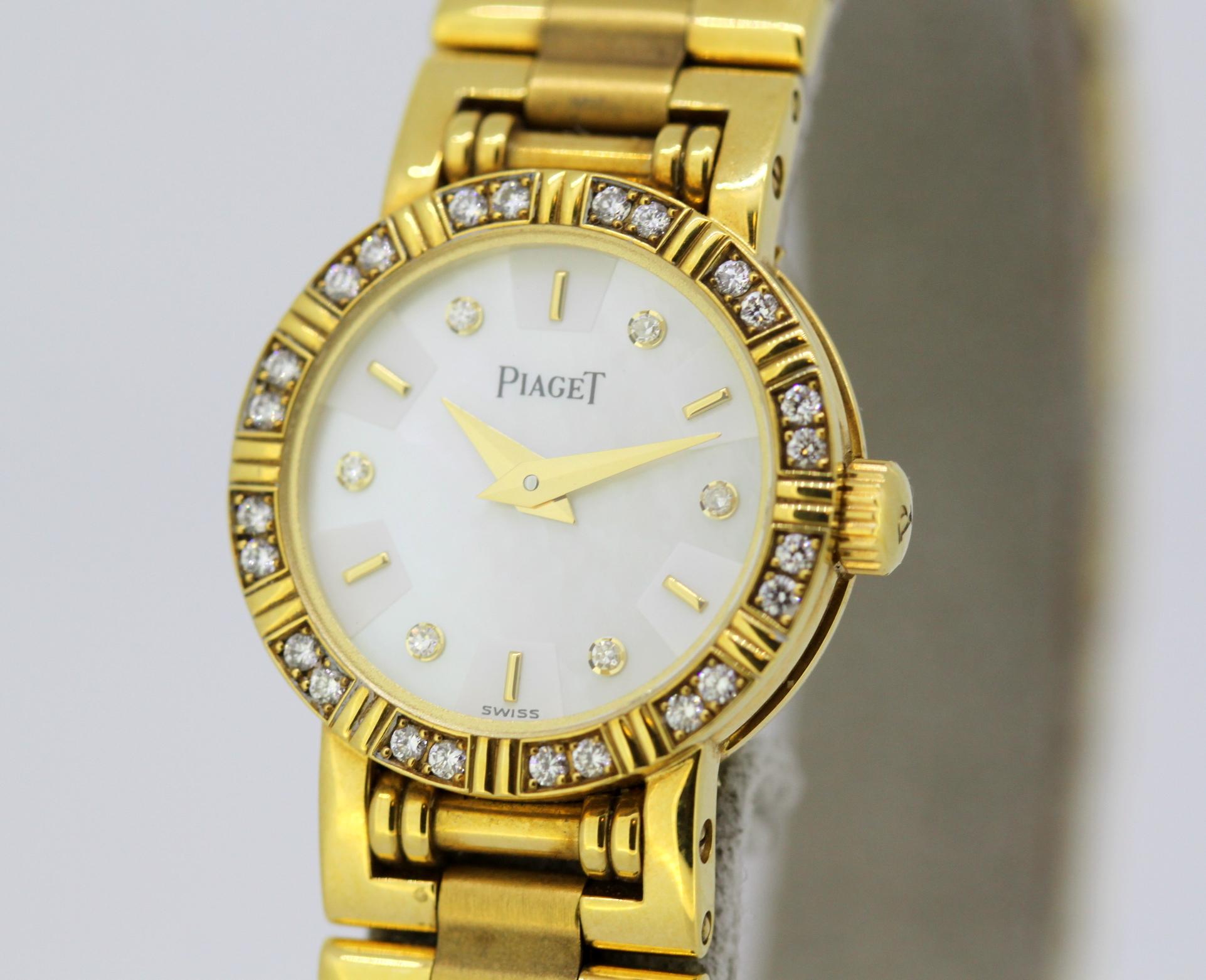 Piaget Diamond "Mini Dancer" 18 Karat Yellow Gold Ladies Wristwatch For ...