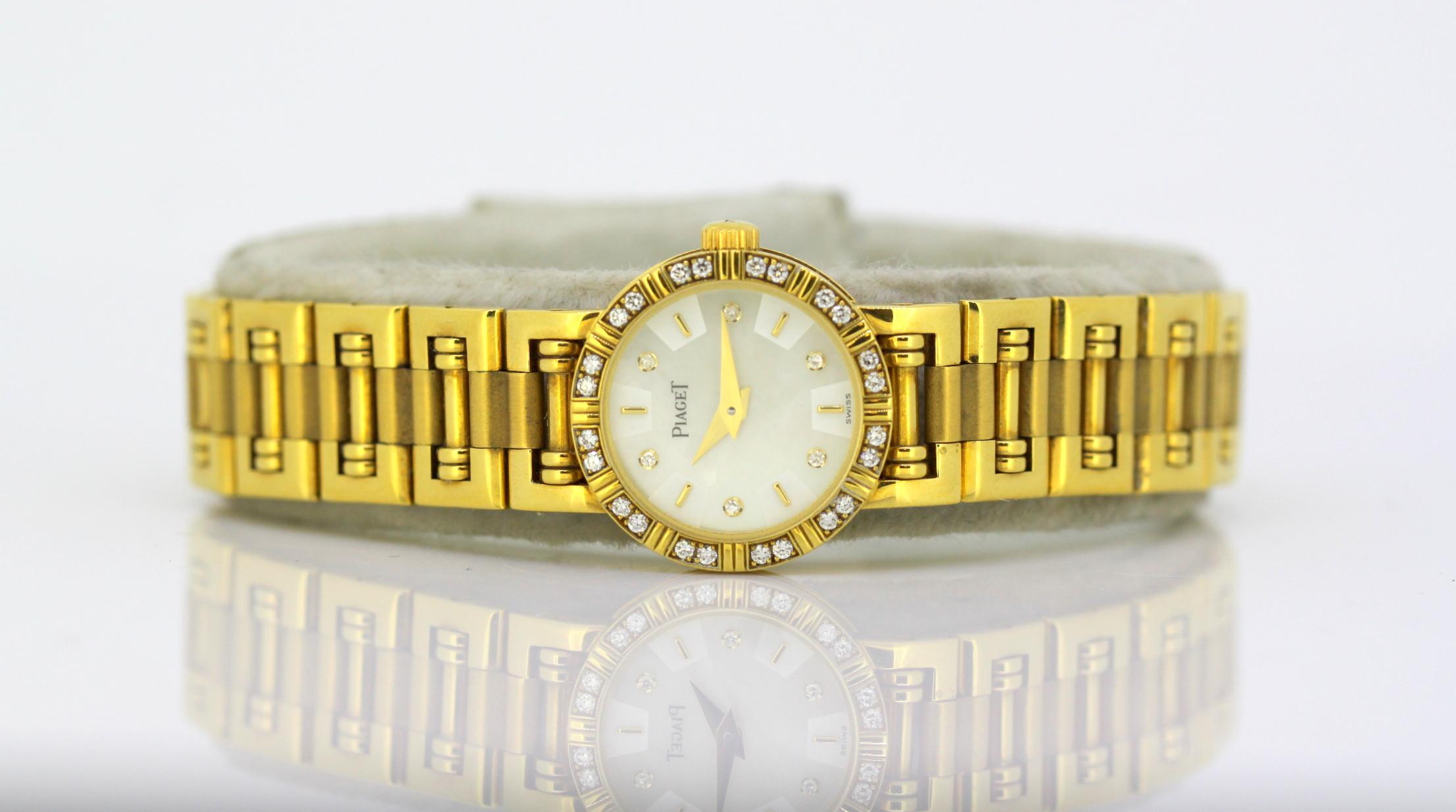 Piaget Diamond "Mini Dancer" 18 Karat Yellow Gold Ladies Wristwatch For ...